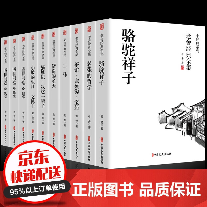 【125-120】老舍经典全集（盒装 全10册）中国现代文学经典名著