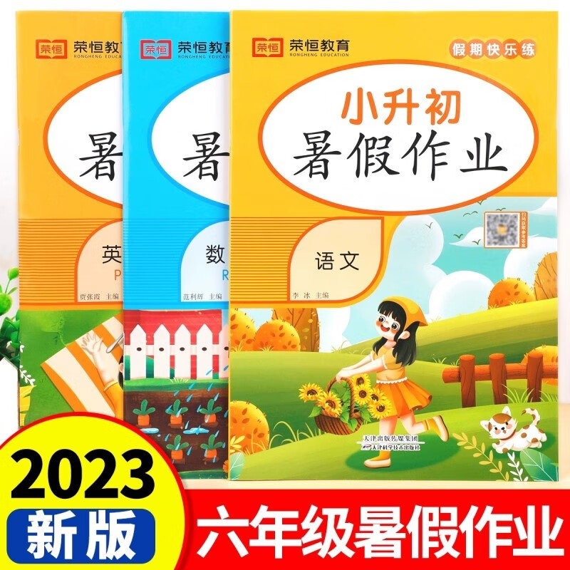 2023小升初暑假作业语文数学英语全套人教版六升七暑假衔接作业六年级下册暑假作业总复习真题小学升初中试卷测试卷暑期衔接教材专项训练6升7RJ 语数英3本