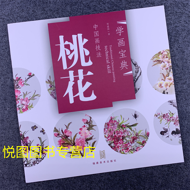 学画宝典中国画技法：桃花 郑建国著 桃花的画法步骤教程讲解 国画花卉画法步骤技巧基础教程书籍福建美术出版社9787539322407