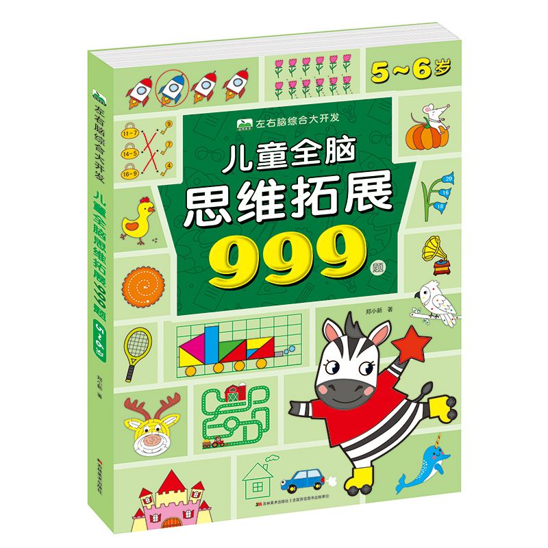 儿童全脑思维拓展999题左右脑综合大开发智力训练迷宫数字连线题 JST 儿童全脑思维拓展999题5-6岁