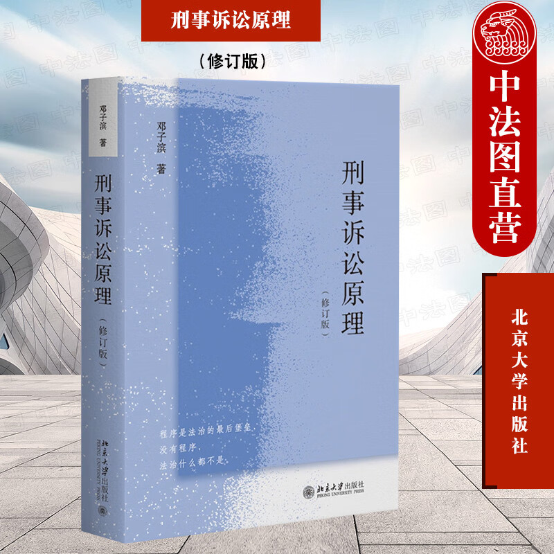 刑事诉讼原理 修订版 邓子滨 北京大学出版社 刑事诉讼模式正当程序裁判证据证明强制措施法庭审判 大学教材书籍 陈兴良教授作序