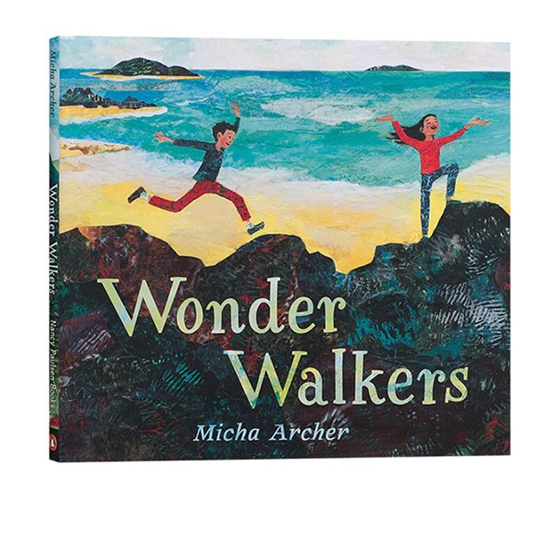 英文原版 Wonder Walkers 神奇的游人 精装大开本 2022凯迪克银奖 亲近自然 儿童友情冒险故事 自然探索启蒙绘本 . 梦想童趣城