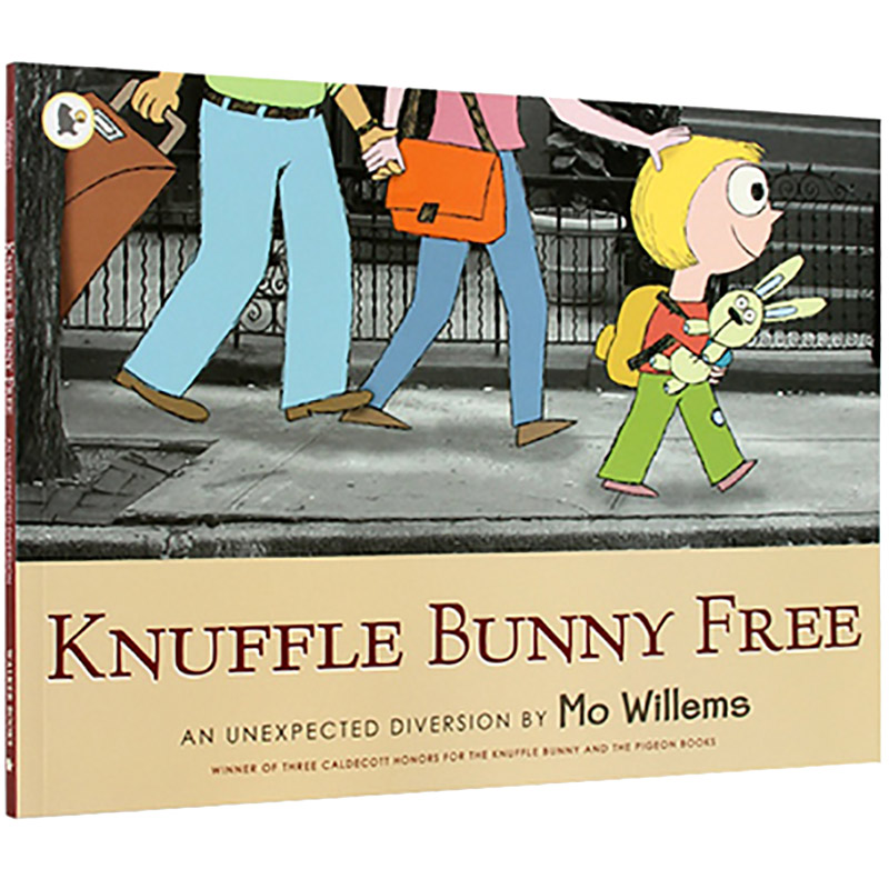 英文原版绘本 Knuffle Bunny Free 古纳什小兔 凯迪克奖作者Mo Willems