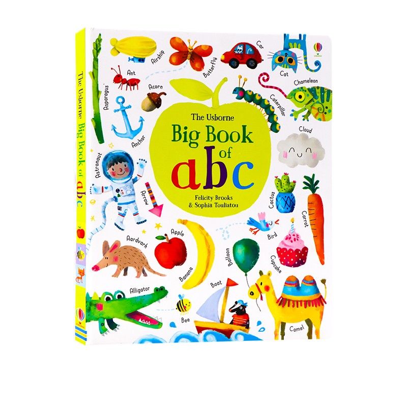 英文 Usborne Big Book 精装大开本 儿童数字单字启蒙图画辞典 子趣味互动游戏绘本 ABC 字母启蒙