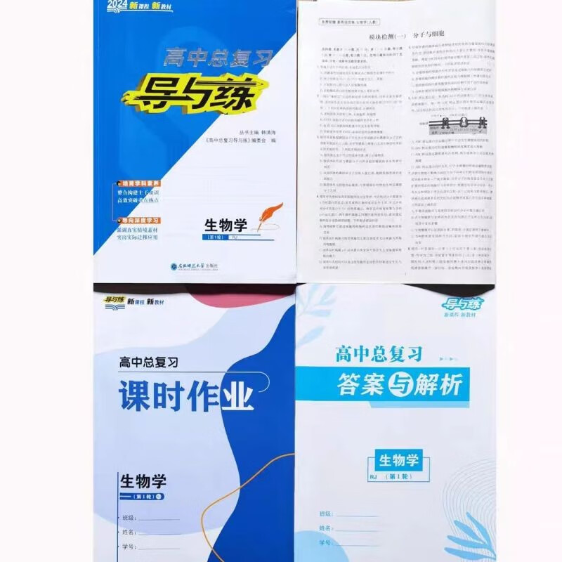 2024导与练高三一轮总复习语文数学英语物理化学生物政治历史地理，新高考，版本齐全，现货速发 生物人教版【新高考】 高三