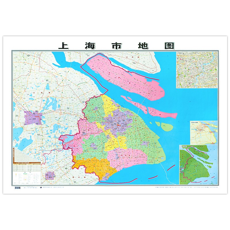 2023中国分省地图 106*76厘米 覆膜防水墙贴挂图 上海市地图