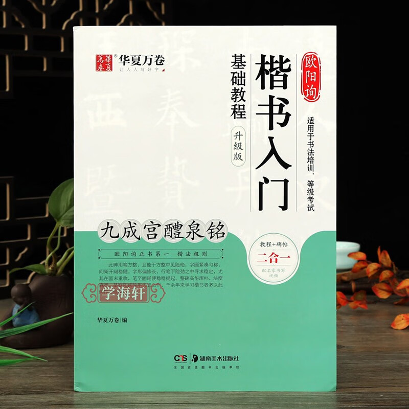 学海轩 欧阳询九成宫醴泉铭楷书入门基础教程升级版视频教程+原帖二合一学生成人书法毛笔软笔楷书练字帖培训教材湖南美术出版社