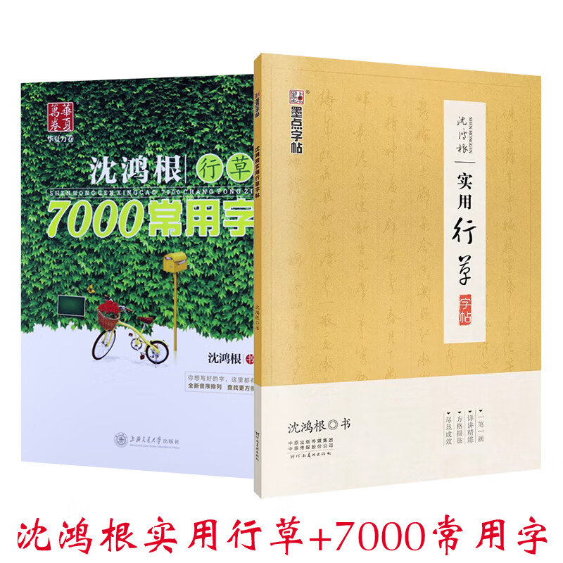 沈鸿根实用行草字帖7000常用字行书硬笔书法钢笔临摹草书手写体速成学生公务员连笔字行草描红练字帖墨点 沈鸿根7000字+实用行草