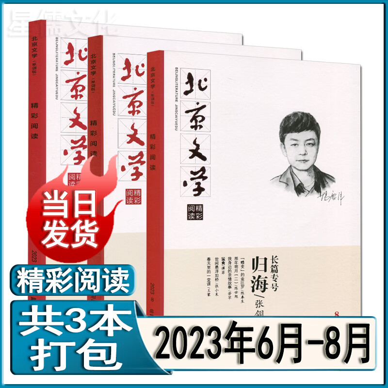 多种套装】北京文学杂志2023年8/7/6/5/4/3/2/1月/精彩阅读+中篇小说月报当代十月人民文学收获小说纯文学选刊 A：精彩阅读【新期3本】2023年6-8月