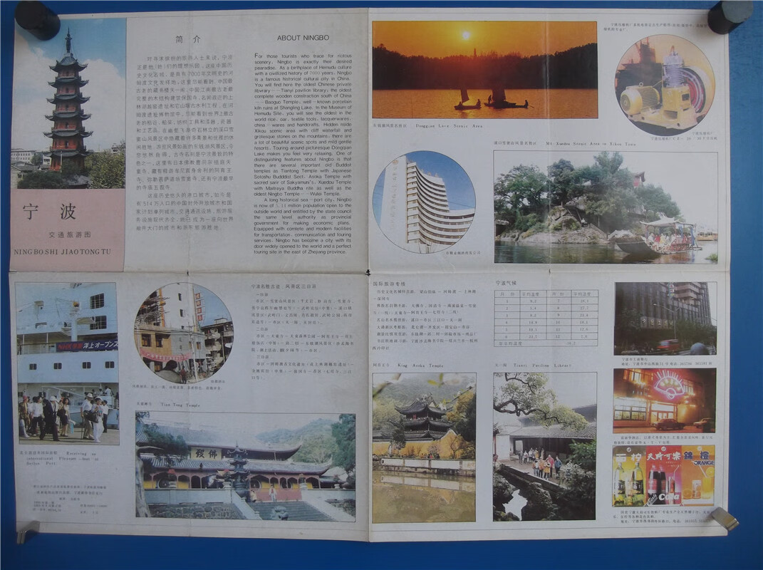 1993年宁波交通图  四开