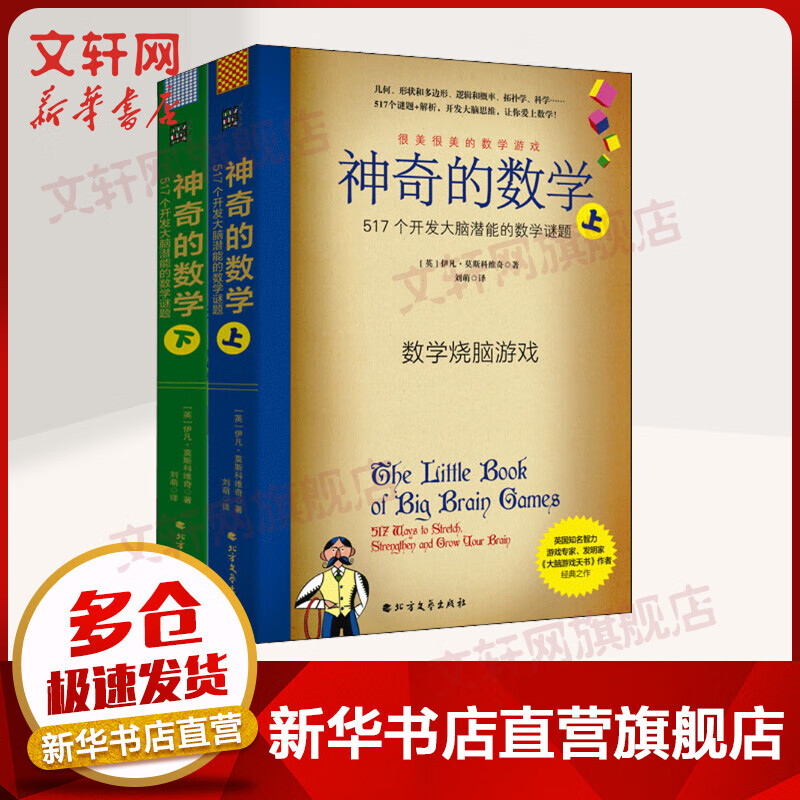 神奇的数学 517个开发大脑潜能的数学谜题(上下全2册) 儿童学科知识启蒙 小学数学 儿童科普百科全书 6-12岁 图书