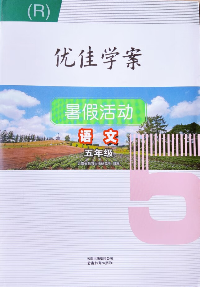 暑假活动2021小学五年级语文优佳学案·暑假活动/云南教育出版社