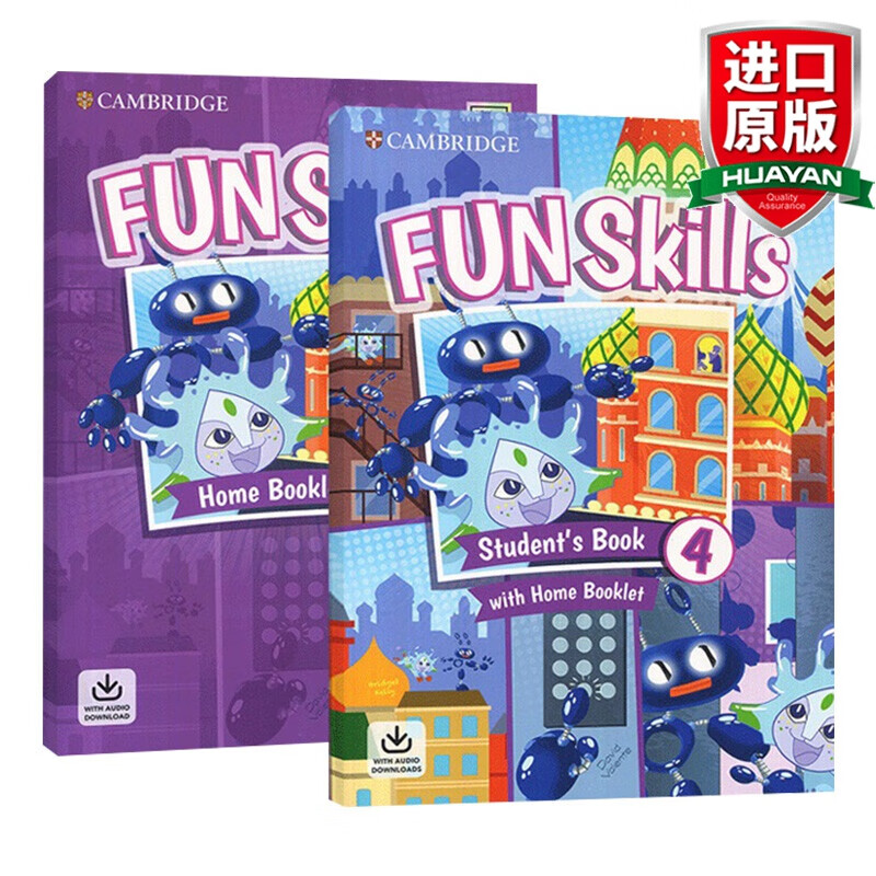英文原版 Fun Skills Level 4 for A1 Movers 4级 全英文版
