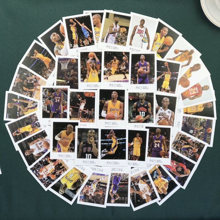 40张6*8厘米篮球小卡片科比詹姆斯哈登LOMO卡NBA手机装饰房间 科比40张6*8厘米
