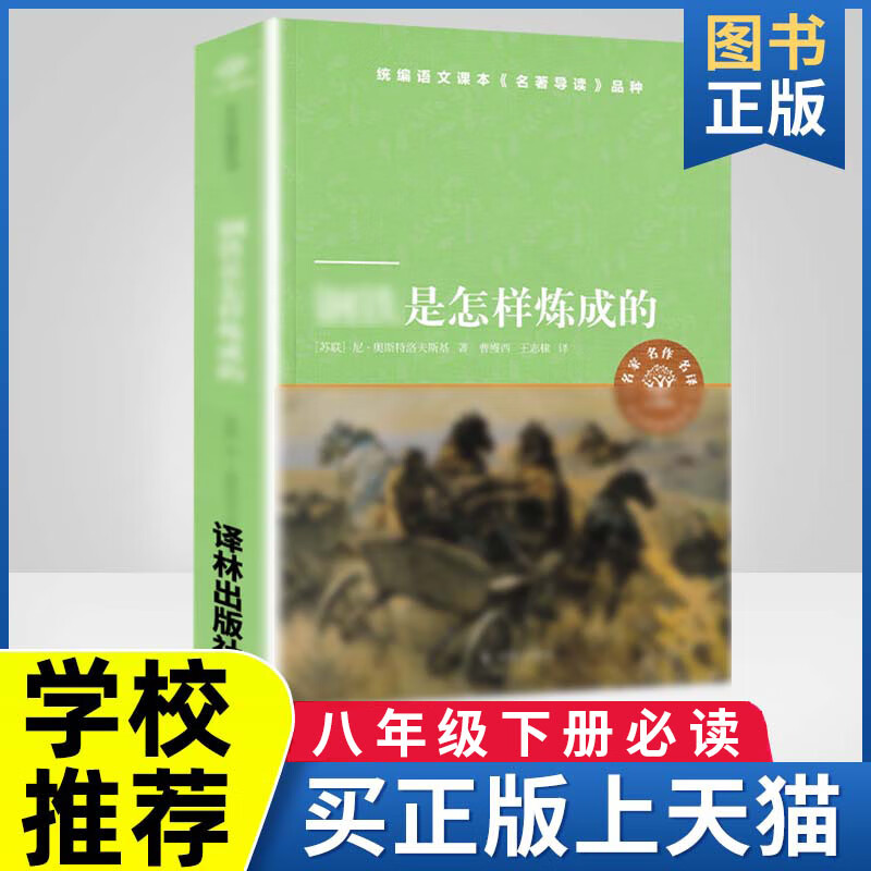 钢铁是怎样炼成的 译林八年级下册必读尼·奥斯特洛夫斯基中小学阅读丛书 钢铁是怎样炼成的