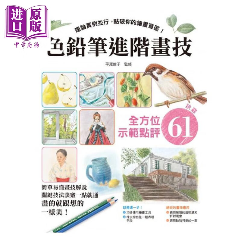 色铅笔进阶画技：理论实例并行，点破你的绘画盲区！全方位示范点评诀窍61 港台原版 平尾伦子 邦联文化