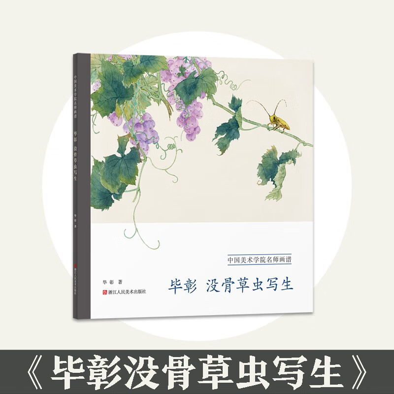 毕彰 没骨草虫写生 中国美术学院名师画谱 国画常见草虫绘画技法训练步骤解析临摹教材