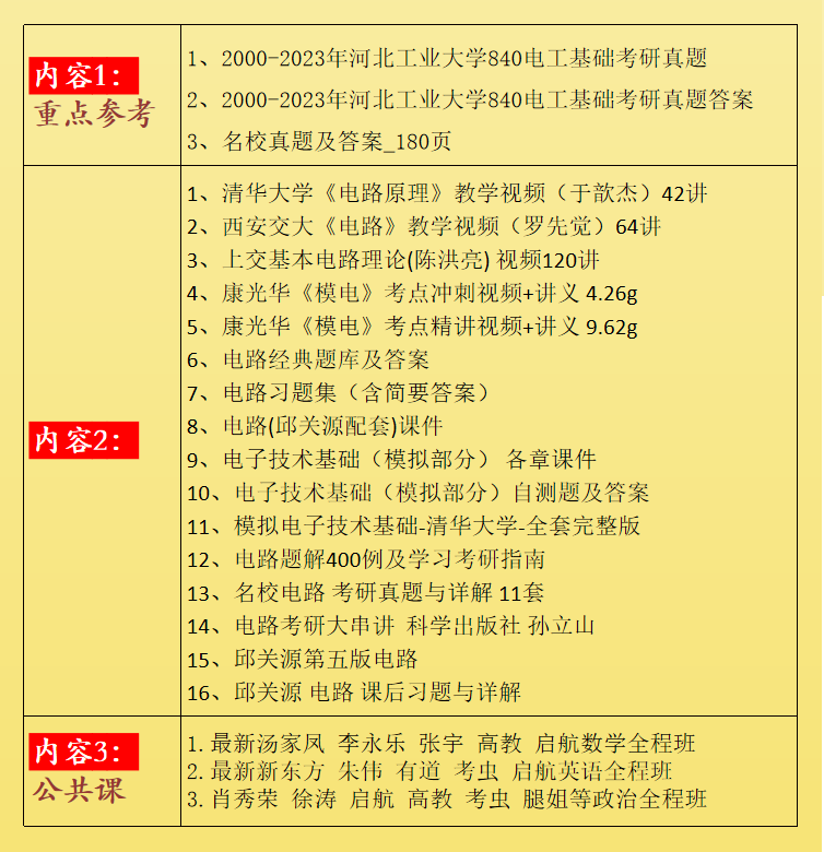 2024河北工业大学840电工基础考研真题河工大840电工基础电气初试 纸质版