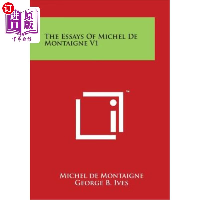 海外直订The Essays of Michel de Montaigne V1 蒙田文集V1