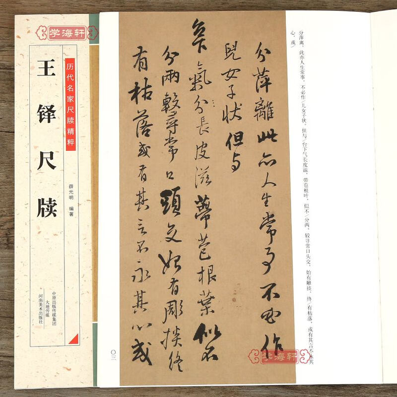 学海轩 王铎尺牍 历代名家尺牍精粹书法碑帖书法作品集 王铎尺牍名品信札墨迹书法选行书草书法碑法帖毛笔