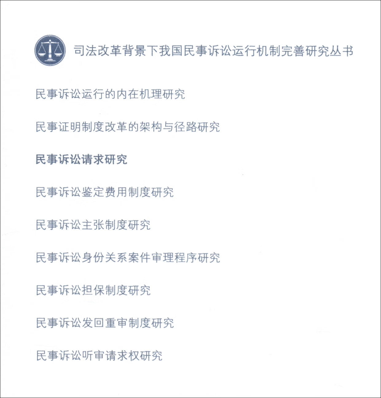 民事诉讼请求研究【好书】