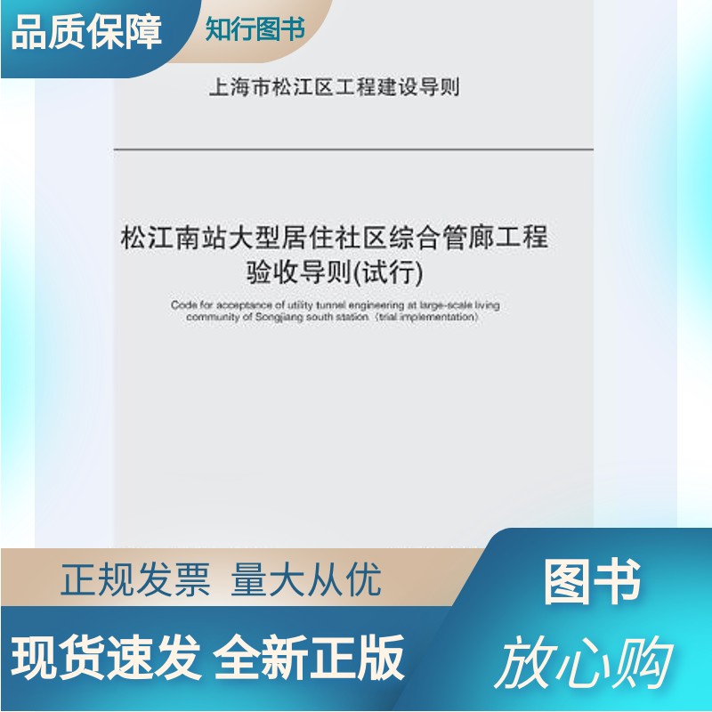 松江南站大型居住社区综合管廊工程验收导则（试行）