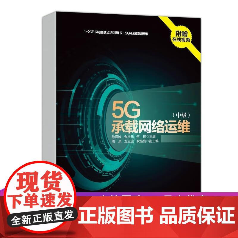 5G承载网络运维中级 5g通信网络设备技术维护书籍 徐爱波,金从元,何琼 著