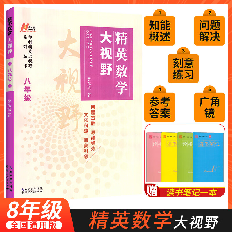 2022版精英数学大视野 9年级精英大视野系列丛书九年级数学 黄东坡 初中三年级中学生奥数 精英数学大视野_八年级【通用拔尖】 初中通用