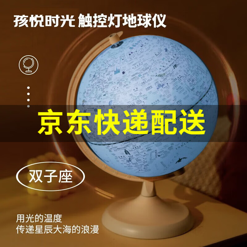 20cm发光地球仪 USB充电款 初中小学高中客厅家用
