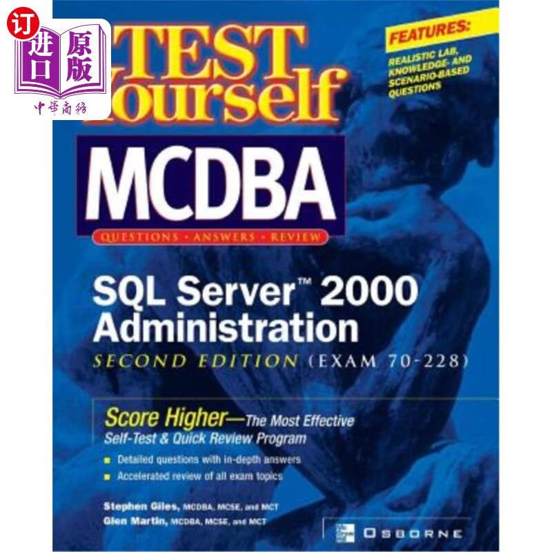 海外直订Test Yourself MCDBA SQL Server TM 2000 Administration (Exam 70-228) MCDBA SQL Server TM 2000管理(考