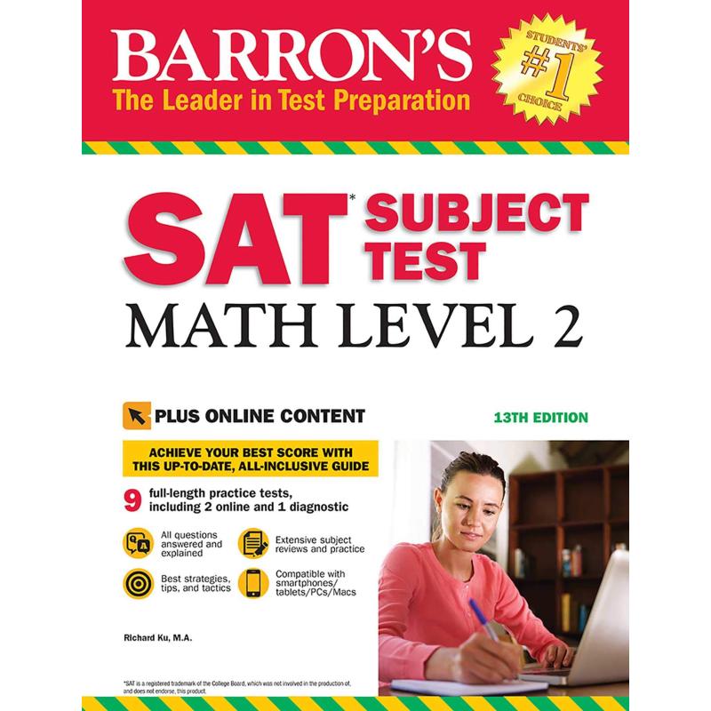 Barron’s SAT Subject Test: Math Level 2,—巴朗SAT学科考试，数学二级，第13版