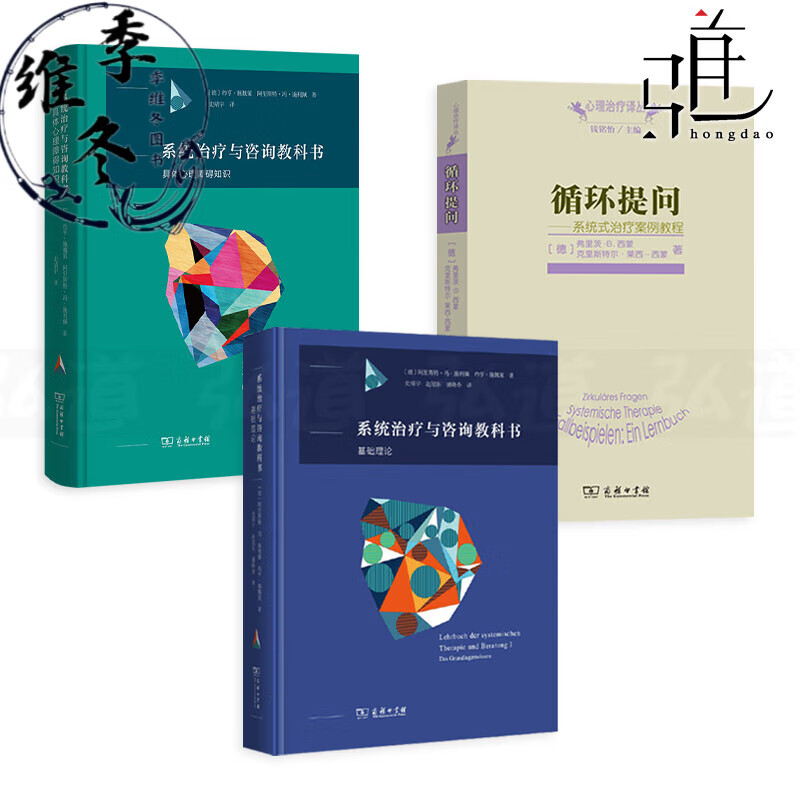 3册系统与咨询教科书-基础理论+具体心理障碍知识+循环提问-系统式案例教程系统式心理师心理学书籍培训