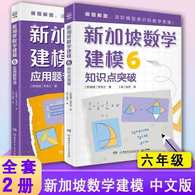 全套12册中文版新加坡数学建模小学应用题专项知识点汇总突破一二三四五六年级培养思维训练练习题抽象问题图 【六年级】新加坡数学建模 2册 小学通用