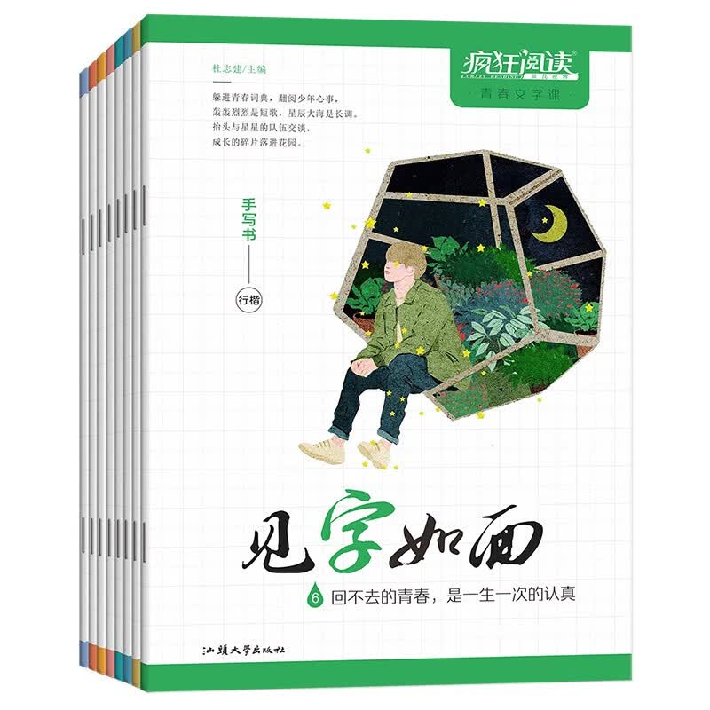2023新版见字如面疯狂阅读优美诗词见字如面手写书楷书行楷练字帖硬笔书法文艺 成人练字速成硬笔书法练字本钢笔临摹练字帖初高中 见字如面字帖全套