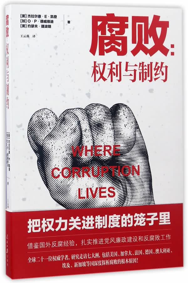 腐败:权力与制约 ：(美)杰拉尔德·E·凯登,(加)O·P·德威维迪,(美)约瑟夫·捷波朗|译者:王