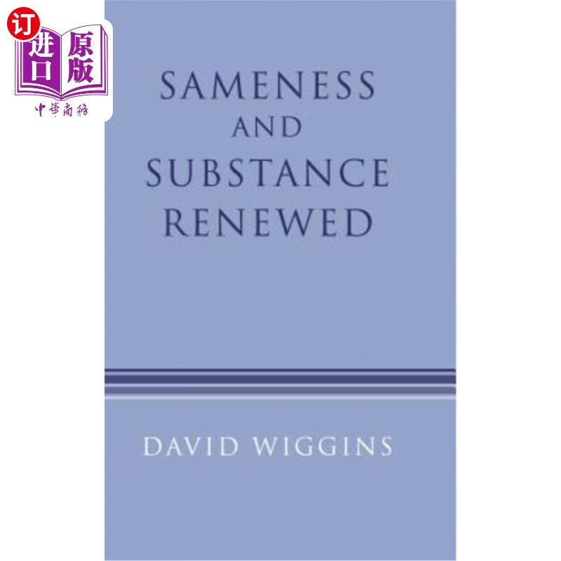 海外直订Sameness and Substance Renewed 同一性和更新的实质