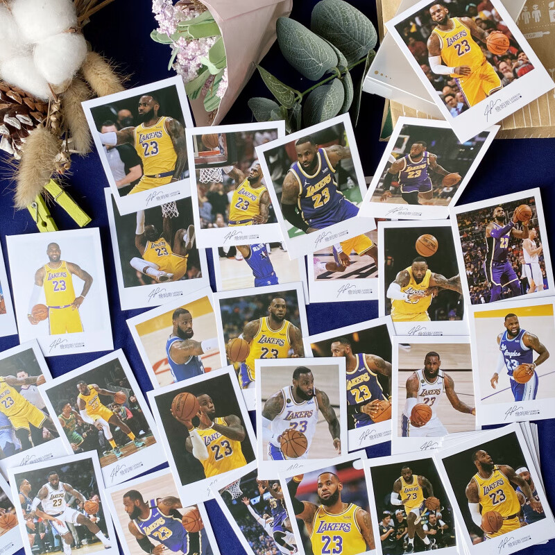 40张6*8厘米篮球小卡片科比詹姆斯哈登LOMO卡NBA手机装饰房间 詹姆斯40张6*8厘米