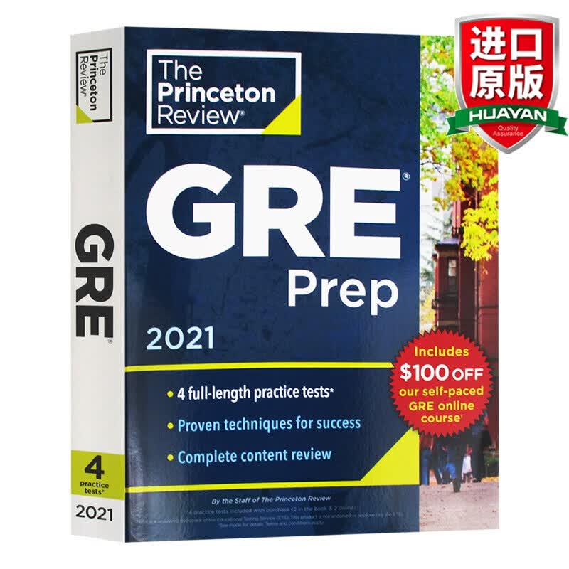 英文原版 备考GRE 2021 普通版 Princeton Review GRE Prep 2021 全英文版