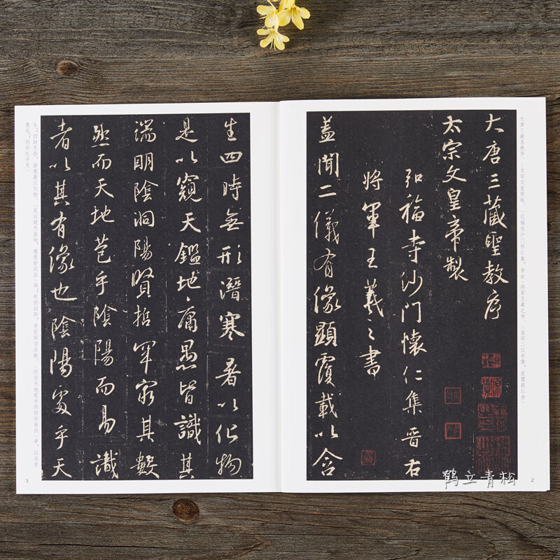 集王羲之圣教序 中华书局 16开行书毛笔字帖 中华碑帖精粹07 简体旁注 大唐三藏怀仁集字圣教序原碑帖