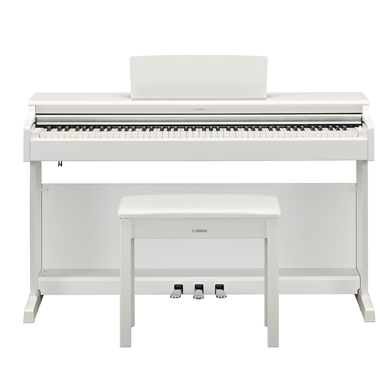 雅马哈电钢琴YDP165/164官方旗舰88键重锤专业家用钢琴YAMAHA ydp165白色 官方标配