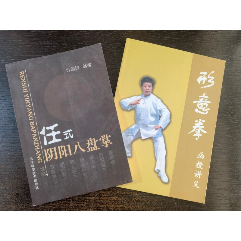 稀缺 任式阴阳八盘掌291页+形意拳函授讲义85页原版书籍16开本 两本合售 两本合售