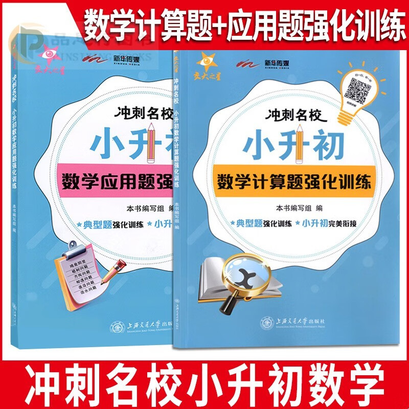 【可选】交大之星冲刺名校小升初数学应用题强化训练+计算题训练+几何图形典型题型强化小升初完美衔接数 小升初数学计算题+应用题强化训练 2本套装