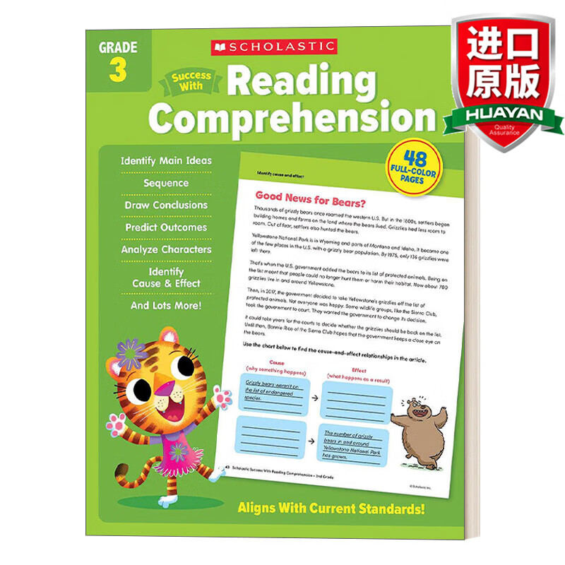 Scholastic Success with Reading Comprehension Grade 3 英文原版 学乐成功系列阅读理解练习册 三年级 英文版 进口英语原版书籍