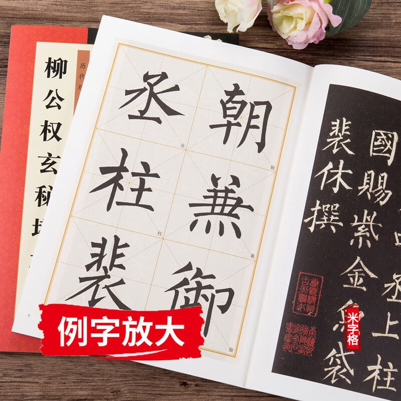柳公权玄秘塔碑 柳体楷书书法毛笔字帖 历代经典碑帖高清放大对照本 米字格单字注释成人初学临摹练字帖 墨点字帖