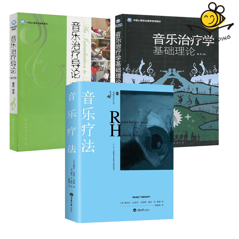 音乐疗法书籍3册 音乐治疗学基础理论+音乐治疗导论+音乐疗法 心理学书籍 心灵疗愈读物 心理咨询工具书 世图 高天音乐