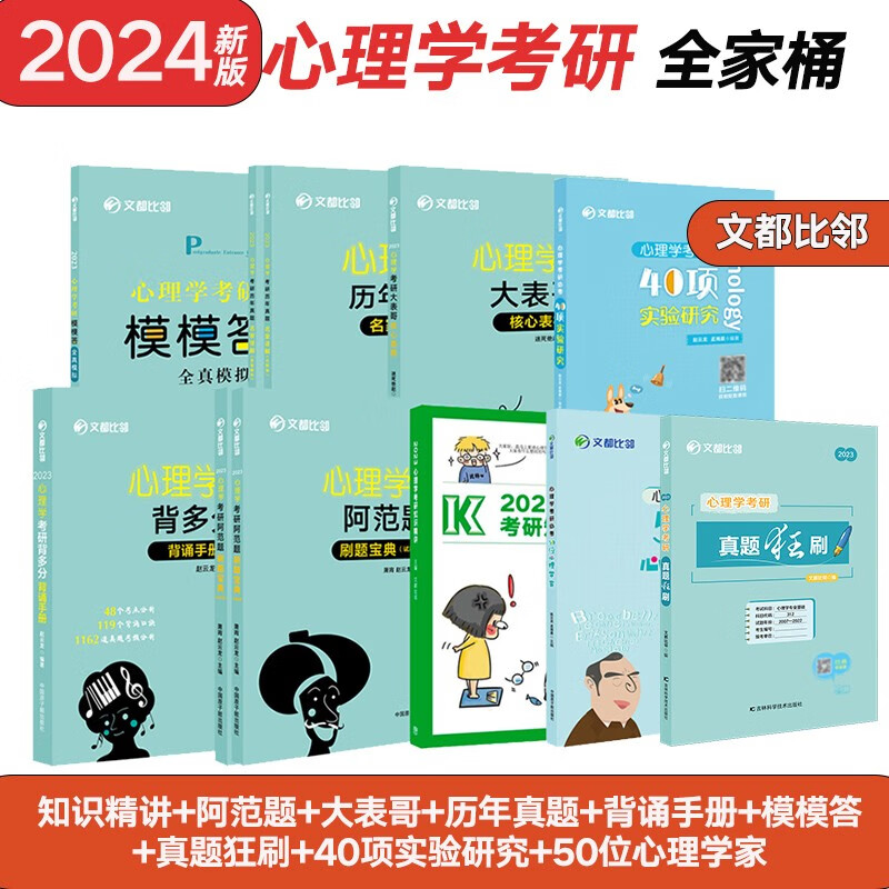 【官方 分批发货】2024文都比邻考研心理学阿范题刷题宝典真题狂刷闪背图思维导图四套卷考前模拟312/347赵云龙大表哥高教版知识精讲背多分 312心理学全家桶
