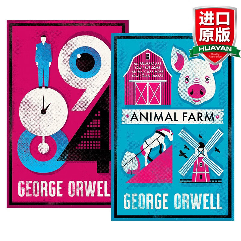 英文原版小说 1984 Nineteen Eighty-Four Animal Farm 动物农场庄园 George Orwell 乔治奥威尔