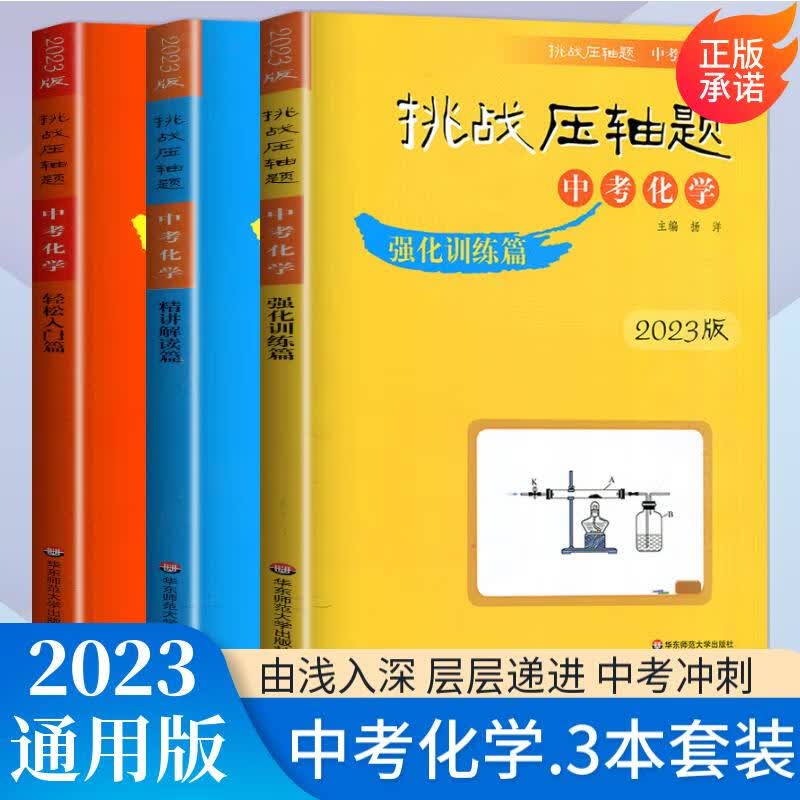 自选】2023挑战压轴题中考数学物理化学强化训练轻松入门精讲解读篇 初中难题大题复习提优冲刺训练习册讲解资料书 【化学】入门+精讲+强化篇3本套装