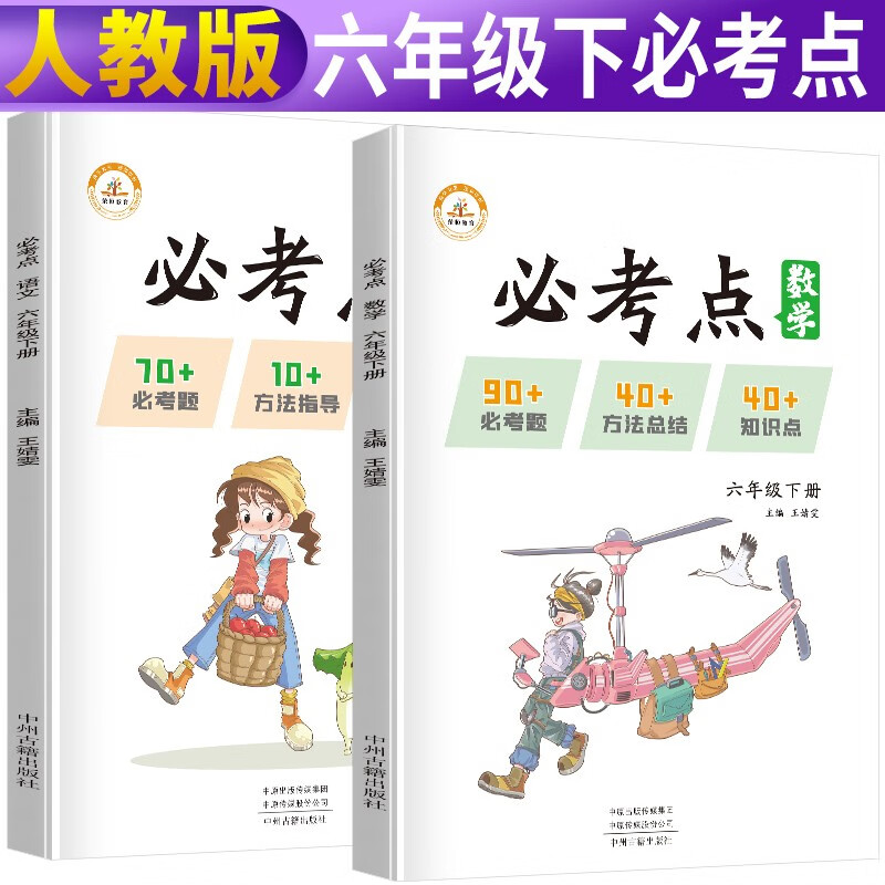 荣恒教育 六下小学语文数学必考点RJ 共2册 荣恒教育六下小学语文数学必考点RJ共2册