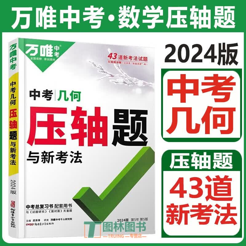 【万唯中考】万唯中考数学压轴题2024版万唯初中数学几何模型辅助线函数专题训练万维中考压轴题数学总复习资料书 压轴题【几何】2024版